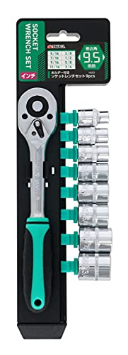 高儀 TAKAGI ホルダー付 ソケットレンチセット 9pcs 9.5mm角 (インチ) HSS-3の通販はau PAY マーケット ...