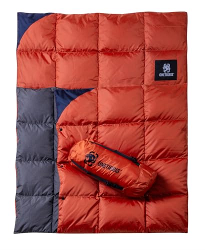 OneTigris ダウンブランケット 195cm？135cm マルチブランケット 防寒 キャンプ アウトドア ひざ掛け 掛け布団 車中泊 超軽量 テント用キ