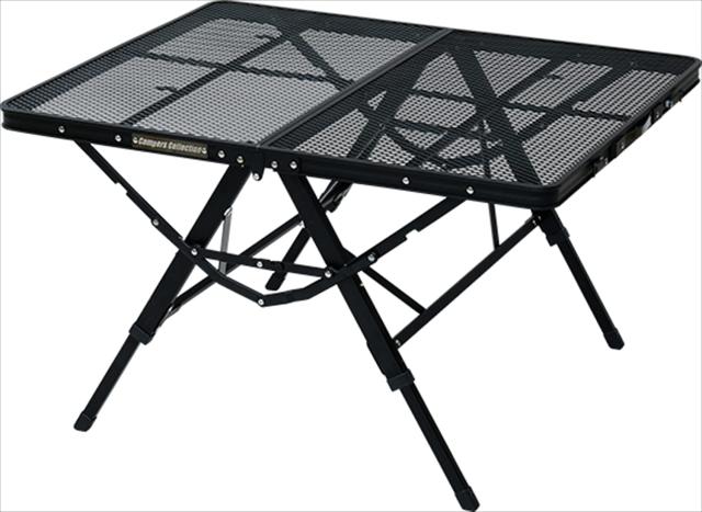 キャンパーズコレクション 山善 タフライトアクションテーブル ブラック TAT-8670(MBK) 本体サイズ:幅87.5×奥行70.5×高さ35.5/50/60c