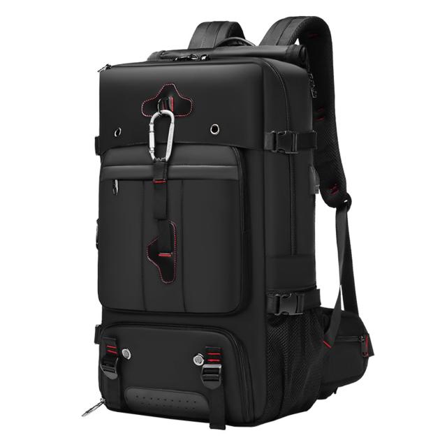 shrradoo 登山リュック 70L 大容量 ファスナー リュックサック バックパック 17インチPC リュックサック スクエア 防水 ハイキング用