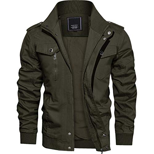 TACVASEN ワークウェア メンズ ジャケット メンズ スタジャン メンズ 大きいサイズ 作業コート 春秋 カジュアルジャンバー ストリート