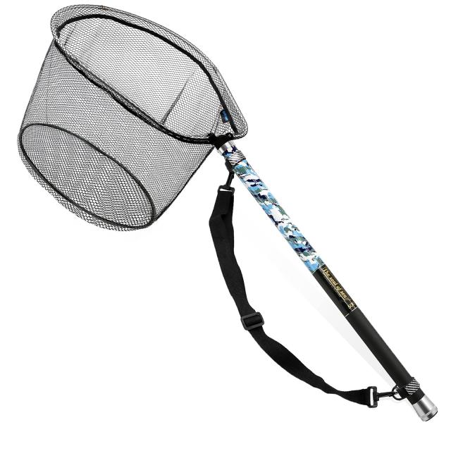 サンライク(SANLIKE) タモ網 玉網 ９段階 伸縮 カーボン製 小継玉の柄 超軽量 釣りタモ タもアミ ランディングネット 磯玉セット 4つ折り