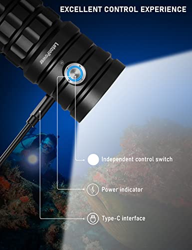 ダイビング懐中電灯、LetonPower TS プロ 13000Lumens 水中 120 m