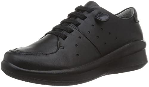 スポルス スニーカー 日本製 撥水 本革 4E ゴム紐付 22~24.5cm レディース SP2000 ブラック 24.0cm