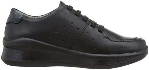 スポルス スニーカー 日本製 撥水 本革 4E ゴム紐付 22~24.5cm レディース SP2000 ブラック 24.0cm