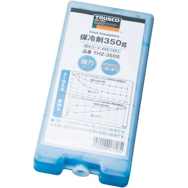 トラスコ中山(トラスコ) 保冷剤 350g 強冷タイプ THZ350S【30個入りケース販売】 水色