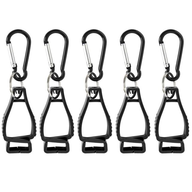 YFFSFDC 高強度 手袋クリップ 5個セット 片側カラビナタイプ グローブクリップ 紛失防止クリップ 手袋クリップ タオルホルダー （ブラッの通販はau PAY マーケット ...