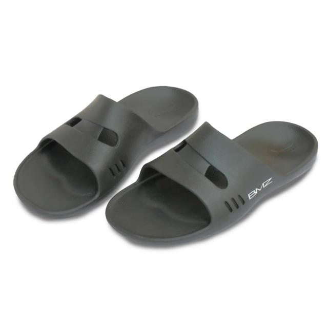 BMZ リカバリーサンダル アシトレサンダル バンドタイプ (ブラック, 22.0cm) 立方骨サポートで足腰の負担軽減