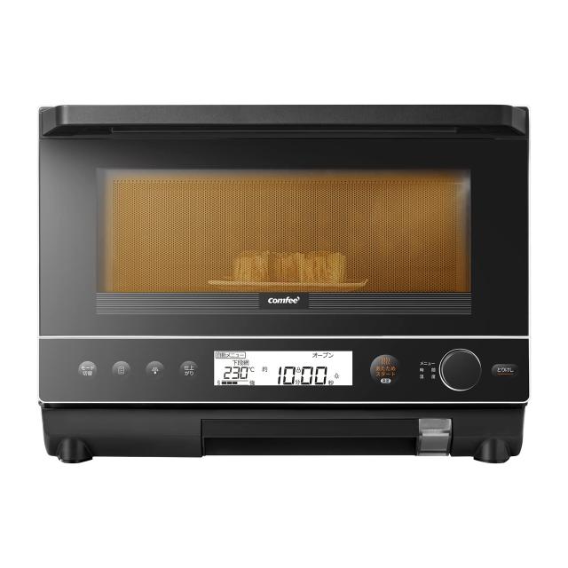 COMFEE’ オーブンレンジ スチーム 23L フラットテーブル レンジ 自動あたため ダイヤル・ボタンの直感操作 スチーム・レンジ・グリル・オ