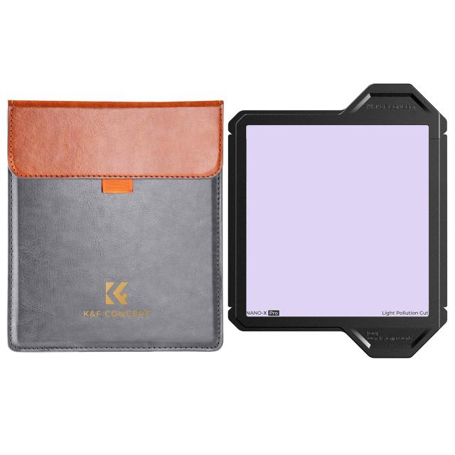 【新型】 K＆F Concept 角型光害カットフィルター 日本製AGC光学ガラス 36層ナノコーティング 撥水 防汚 傷付き防止 保護ケース付き 落下
