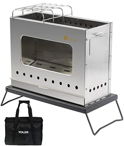 《送料無料》ヨーラー|YOLER 焚き火台 薪ストーブ コンロ 二次燃焼 二層構造 ガラス窓 収納バの通販はau PAY マーケット - うぐいすショップ | au PAY マーケット－通販サイト