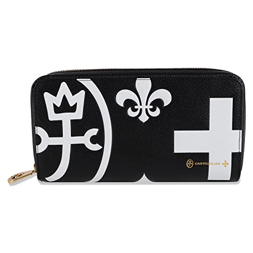 カステルバジャック ラウンドファスナー長財布 小銭入れあり ネゼル 081603 ブラック(BLK)