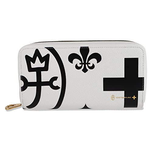 カステルバジャック ラウンドファスナー長財布 小銭入れあり ネゼル 081603 ホワイト(WHT)