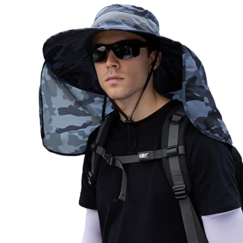 LeafIn フィッシングハット サファリハット つば広 帽子 シェードハット メンズ メッシュ UVカット 日焼け防止 2way 釣り 登山 ...