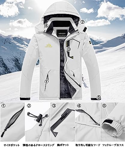 TACVASEN アノラック メンズ 防寒 マウンテンジャケット バイク コート