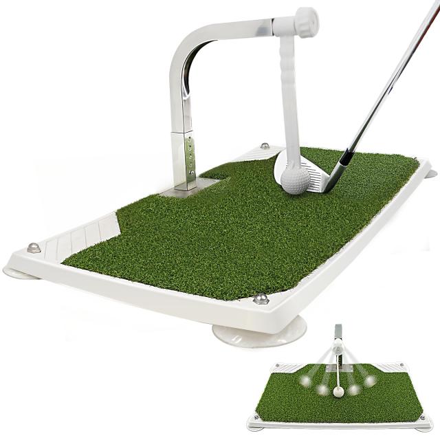 ゴルフ練習器具 スイング 練習 マット ゴルフスイングトレーナー ゴルフ練習 高さ5段階調節 室内 家庭用ゴルフクラブ練習シミュレーター