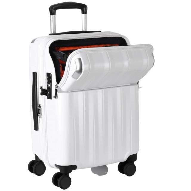 トラベリスト スーツケース キャリーケース ジッパーキャリー 機内持ち込みサイズ オープン フロントオープン ブレーキ付き スト