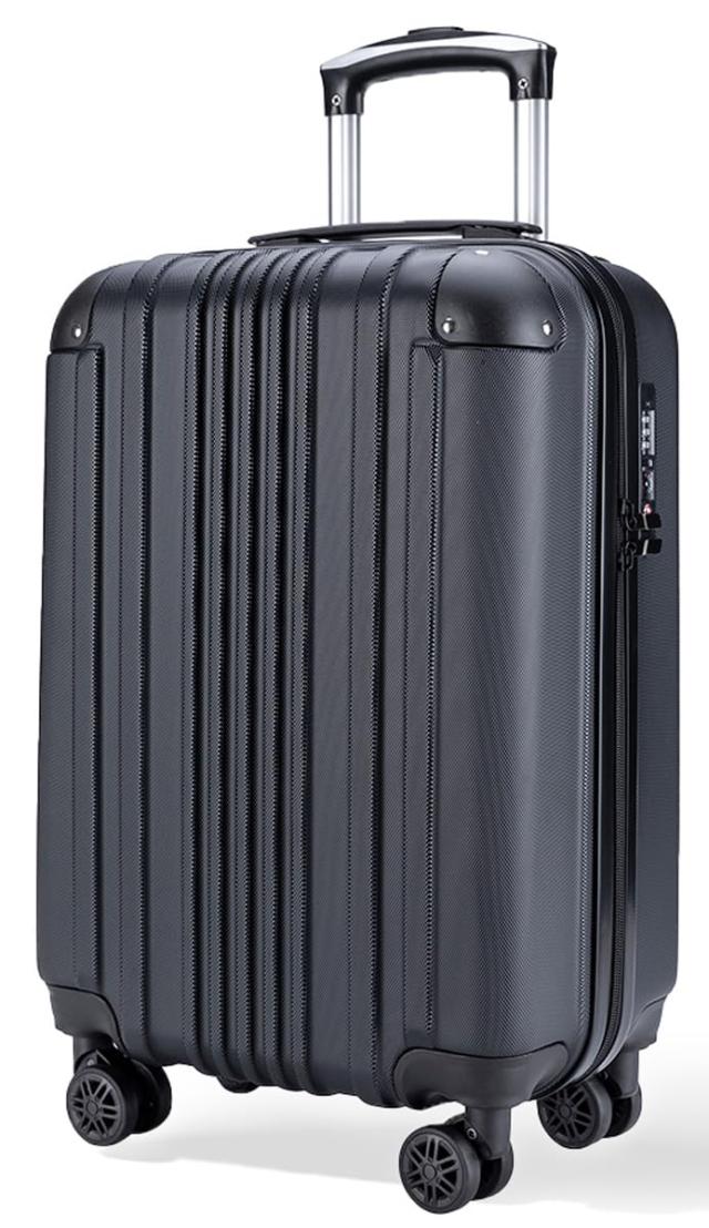 Bargiotti ABSスーツケース キャリーバッグ キャリーケース 大容量 超軽量 TSAロック ダブルキャスター 静音 旅行 ビジネス… (ブラッ