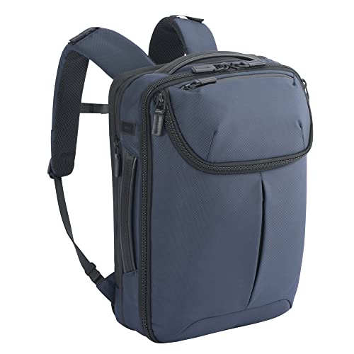 エースジーン ビジネスリュック 【デュアルポーズ】 3ルーム B4サイズ 15.6インチPC収納可 マチ+5cm拡張 チェ ストベルト付 No.35114 リ