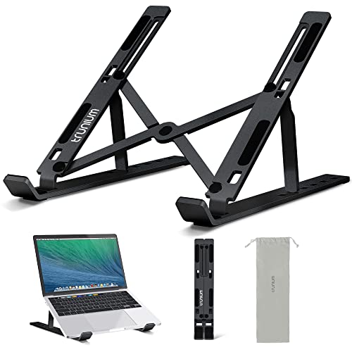 TRUNIUM ノートパソコンスタンド タブレットスタンド PCスタンド 折りたたみ式 6段階調節可能 滑り止め 放熱性優れ アルミ合金製 ...
