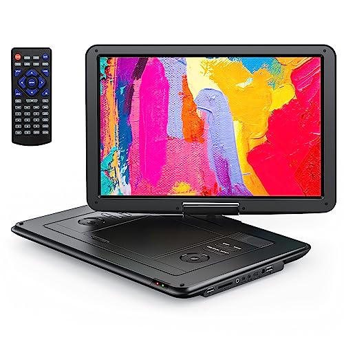 【新機種】YOTON ポータブルD V Dプレーヤー 17.9インチ YOTON D V Dビデオプレーヤー 15.5インチHD液晶画面、デュアル高品質アンプ内蔵、500