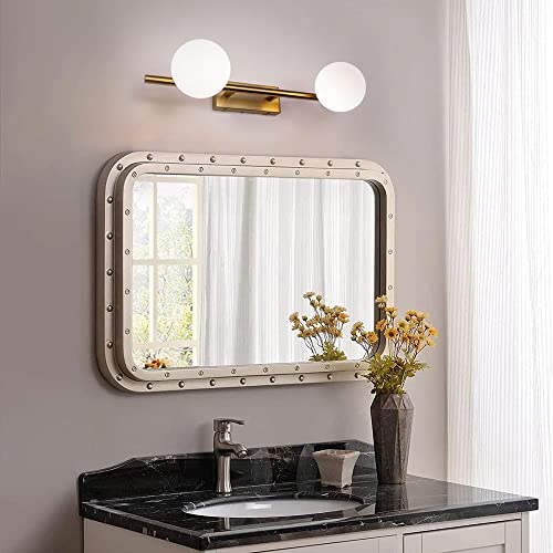 ブラケットライト 洗面所 おしゃれ 2灯 ウォールライト 真鍮 ガラス 壁掛け照明 直付け リビング用 ウォールランプ ライト G9 ゴールド