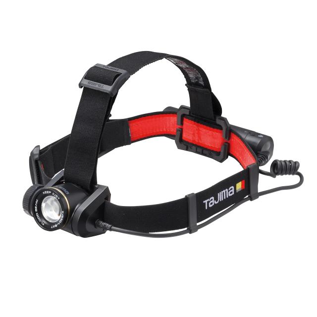 タジマ(Tajima) LED ヘッドライト キープジャスト 電池切れまで明るさ100%キープ ブースト最大500lm 専用充電池セット 大容量4700mAh 充
