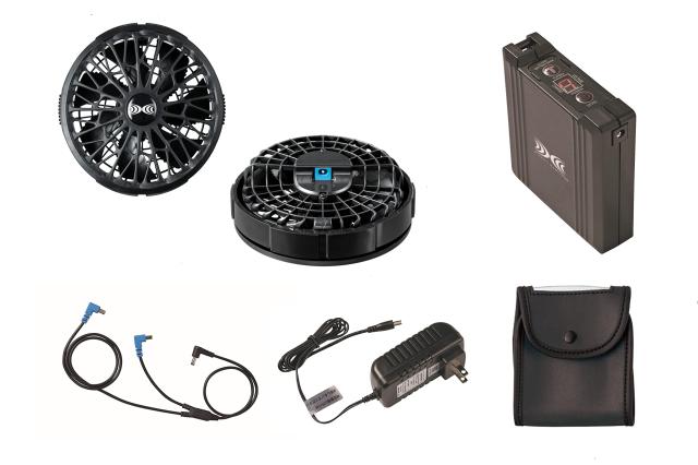 AITOZ(アイトス) 空調服 スターターキット(14.4V対応)(丸形) 春夏用 ﾌﾞﾗｯｸ AZ865987 010 F