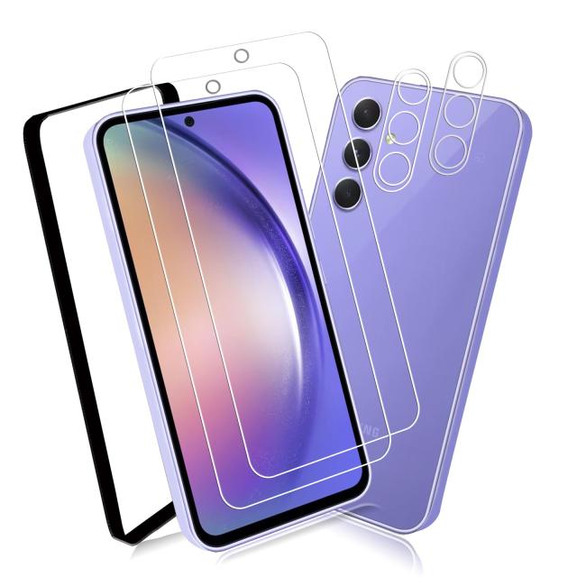 【4枚セット】 2枚 Galaxy A54 5G ガラスフィルム ギャラクシーa54 5g SC-53D/ SCG21 専用保護フィルム + 2枚 For Galaxy A54 5G カメラの ...