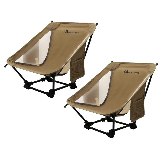 MOON LENCE アウトドア チェア ローチェア キャンプ 椅子 グランドチェア 軽量 折りたたみ コンパクト ハ イキング お釣り 焚き火 登山 耐