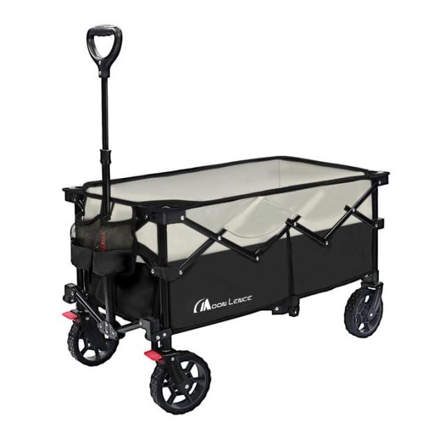 MOON LENCE キャリーワゴン 折りたたみキャリーカート 大容量156L アウトドア キャンプ レジャー BBQ 運動会 コンパクト 耐荷重100kg ブ