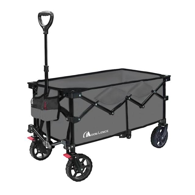 MOON LENCE 【ブレーキ付き】 キャリーワゴン 折りたたみキャリーカート 超コンパクト大容量135L 耐荷重130kg アウトドア キャンプ レジ