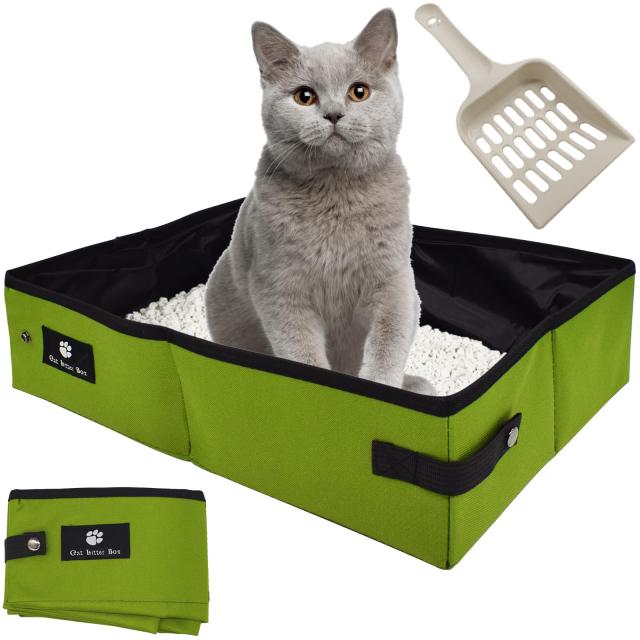 Athvcht 猫用 ポータブル トイレ 折りたたみ 45×35×13cm 携帯 猫トイレ 防水 撥水 簡易猫トイレ 本体 お手入れ簡単 消臭 トイレ 猫 持の通販はau PAY マーケット ...