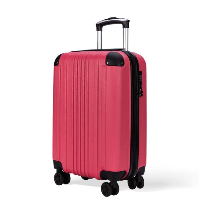 Bargiotti ABSスーツケース キャリーバッグ キャリーケース 大容量 超軽量 TSAロック ダブルキャスター 静音 旅行 ビジネス… (ラズベ