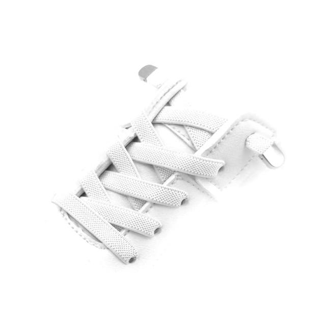 Jonyeu 結ばない靴紐 靴ひも 幅8 mmの平たいゴム紐 伸びる靴紐 各種類の靴に適する子供,大人,高齢者に 1足分(2本) （白）の通販 ...