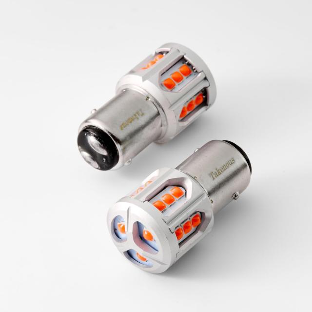 Takenous トラック野郎御用達 竹村商会 S25 LED ダブル s25 ダブル レッド 12v 24v 180度段違いピン BAY15d 2個セットの通販はau PAY マーケット ...