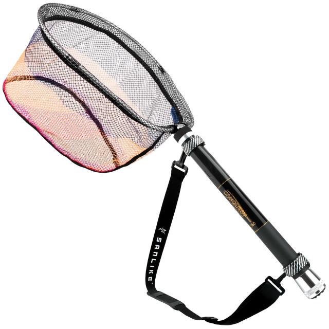 SANLIKE ランディングネット伸縮 小継玉の柄 軽量 携帯便利 玉網 折り畳める タモ網 コンパクト淡水海水適用 3.6M