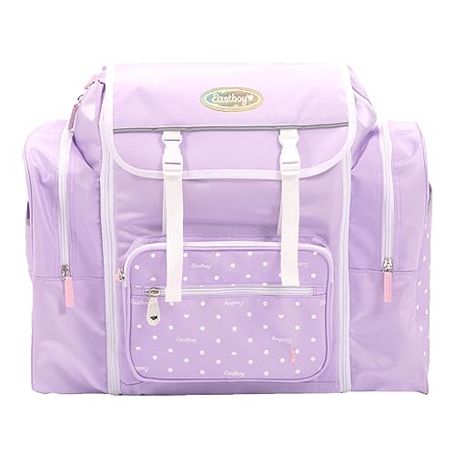 EASTBOY リュックサック キッズ サブリュック 大容量 50L A4 林間学校 修学旅行 通学 旅行カバン 拡張 伸長 キャンプ 部活 女の子 ドッ