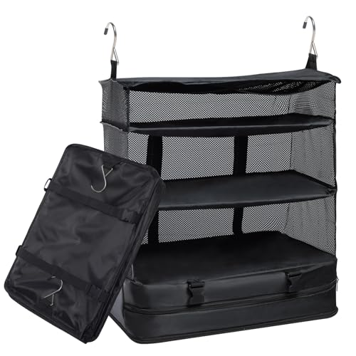 Labato クローゼット吊り下げ収納 インナーバッグ 大容量 トラベルポーチ 吊り下げ クローゼット旅行用ポーチラック 帽子 衣類収納ケース ...