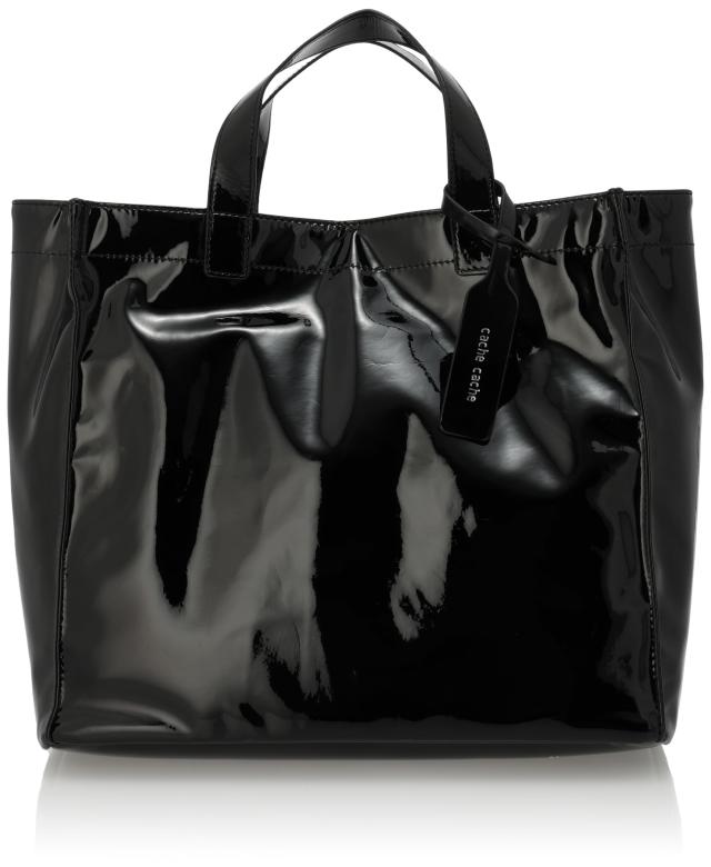 [カシュカシュ] ソフトエナメルスクエア手提げトート レディース 01-00-76451 BK