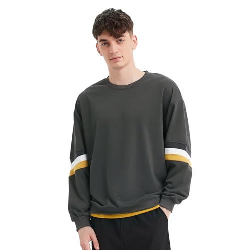 Sillictor トレーナー メンズ スウェットシャツ クルーネック ゆったり 長袖 大きいサイズ カジュアル Overサイズ 秋服 ...