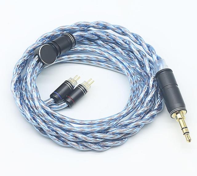 【JSHiFi-VENUS】2pin3.5mmリケーブル 銀メッキと古河銅＆金銀銅同軸線材 CIEM2pinイヤホンアップグレードケーブル 3.5mmイヤフォン交換ケ