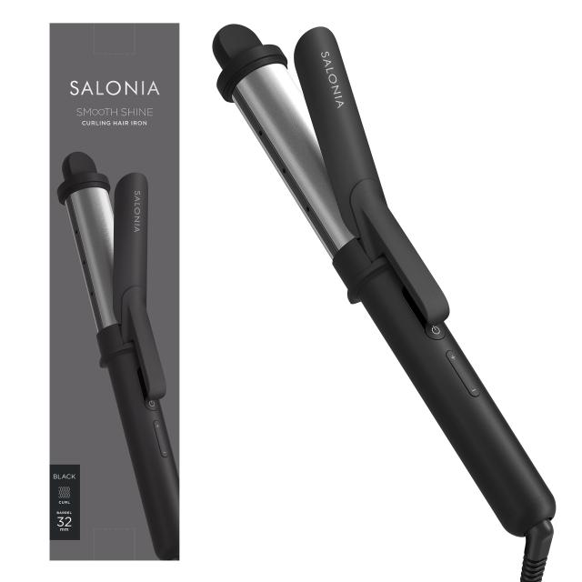 SALONIA サロニア | スムースシャイン カールヘアアイロン ブラック 32mm SAL23106BKの通販はau PAY マーケット - stos-shop | au PAY ...