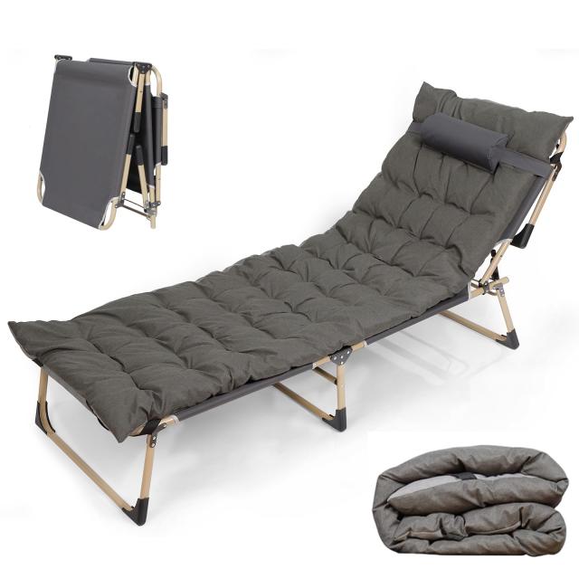 DEWEL サマーベッド キャンプコット 簡易ベッド コットベッド 折りたたみ コット/チェア/ベンチ三用 4段階調節 耐荷重150KG ワイド コン