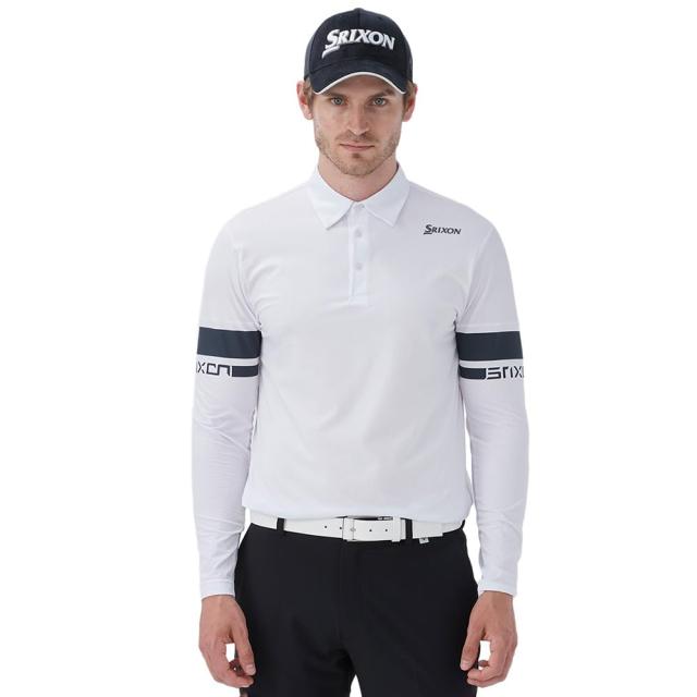スリクソン 【松山プロ共同開発】 SX SHIRTS サンスクリ ーン クーリング 吸汗 ロゴデザイン ゴルフ RG4FLS01M メンズ WH00(ホワイト)