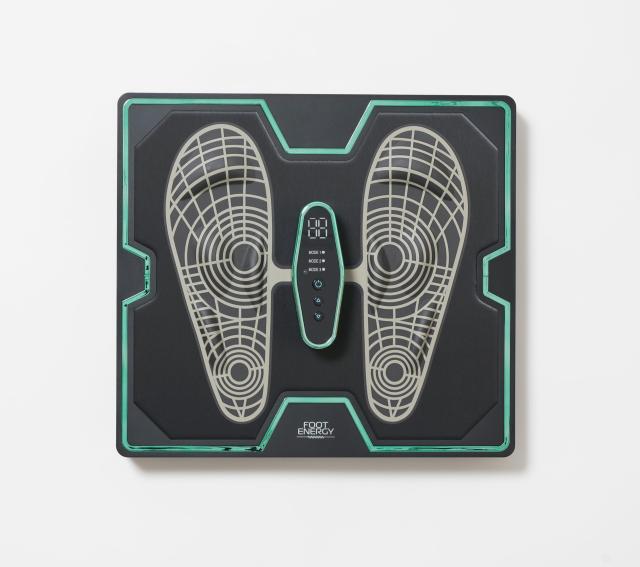 【 保阪尚希 監修 】 フットエナジー (ミントブルー) 足裏 EMS マシン 中周波 低周波 足 トレーニング 筋トレ 運動 リモコン 付き