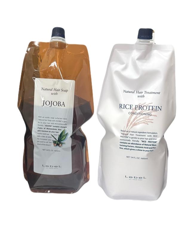 Lebel ルベル ナチュラル ヘアソープ ホホバ 1600ml ＆トリート ライスプロテイン 1600mlセット