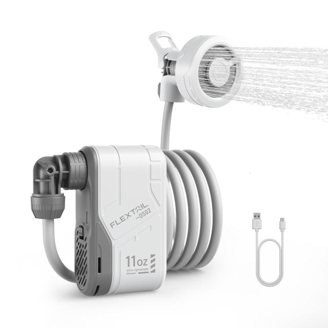 FLEXTAILGEAR MAX SHOWER ポータブルシャワー 簡易シャワー 電動シャワー 携帯シャワー キャンプ シャワー シャワー ポンプ 18.5wh USBー