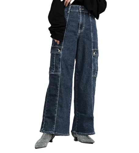 サムシング ジーンズ LISA ワイド【made in Japan】 SEA58 レディース MID BLUE XS