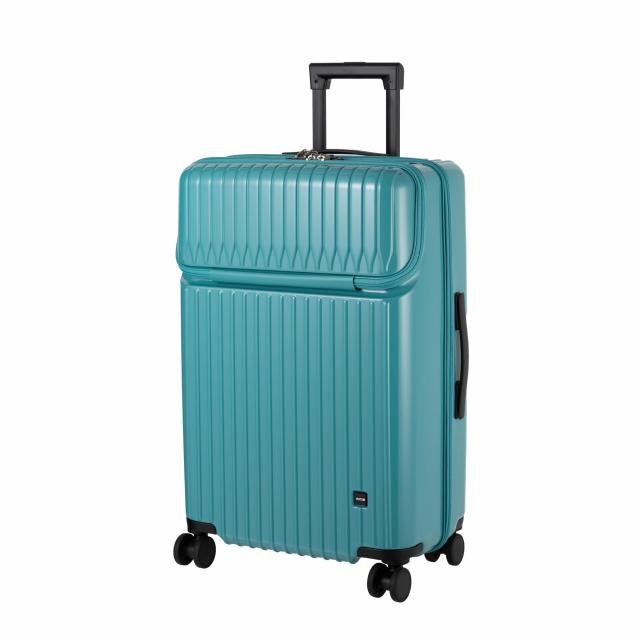 ACE(エース) スーツケース mサイズ 3泊4日 4泊5日 59L フロントポケット 14inch PC収納 キャリーケース タッシェ No.06537 ピーコックブ